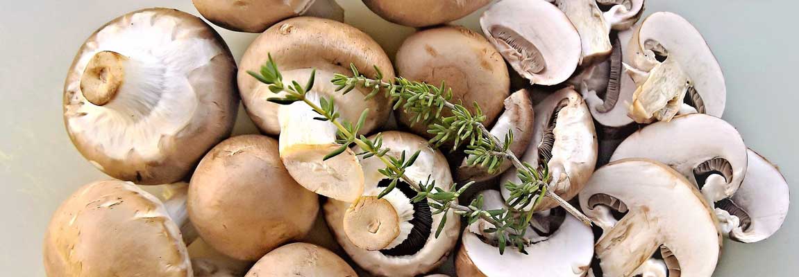 Champignons op de bbq, deze paddenstoelen zijn gegrild ook lekker.