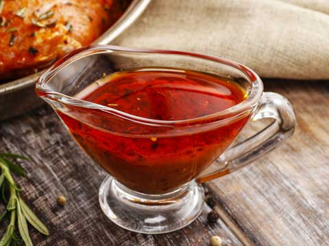 Honing en rode peper marinade.